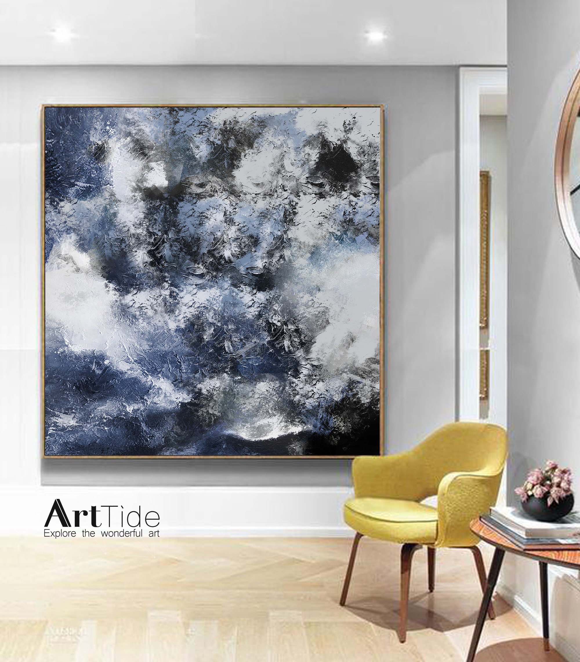 Large Abstract Painting Original Oversize Painting Blue | Etsy