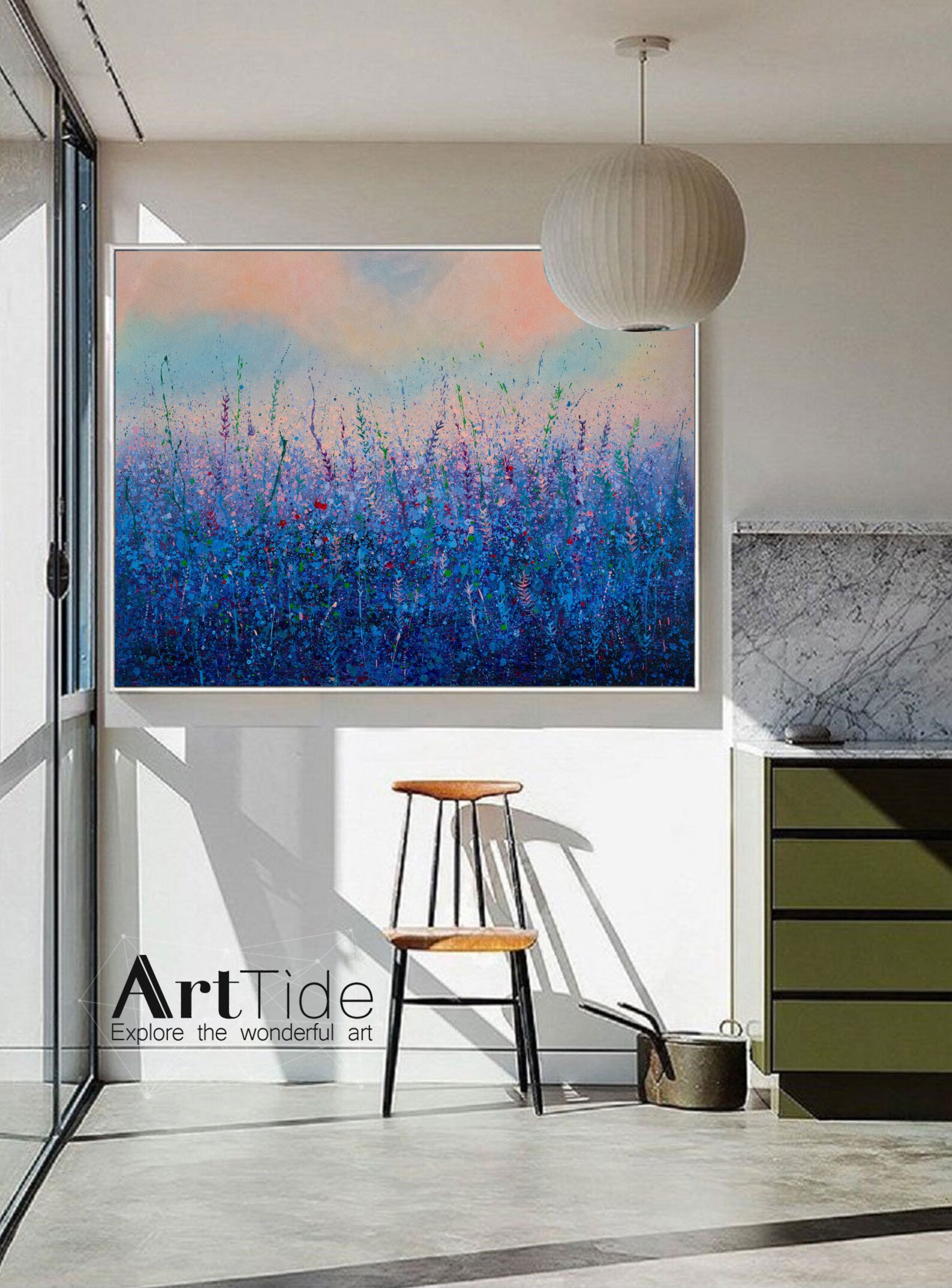 Abstract Flower Paintinglarge Flower Painting Acrylic - Etsy