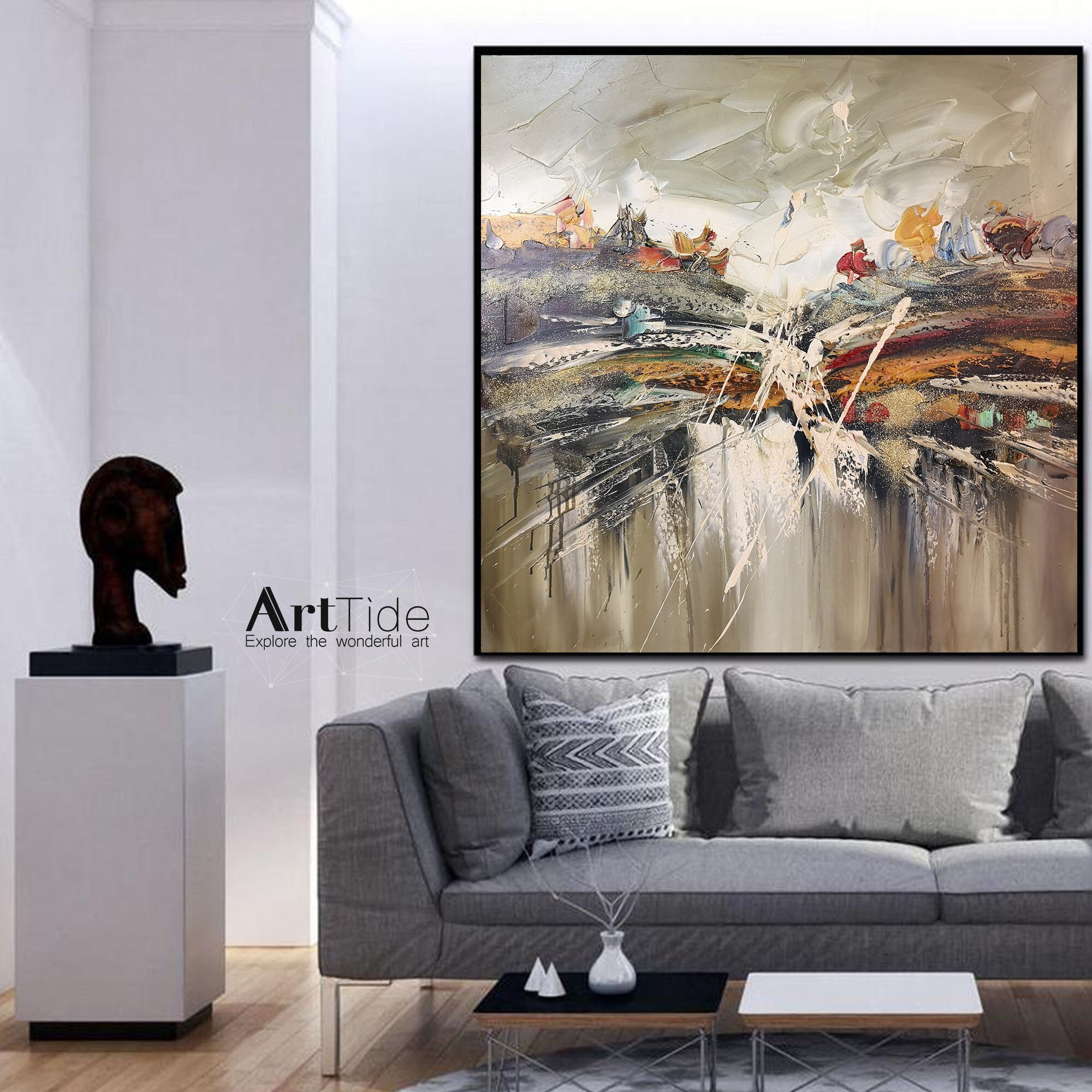 Extra Large Wall Art Textured Painting Original | Etsy