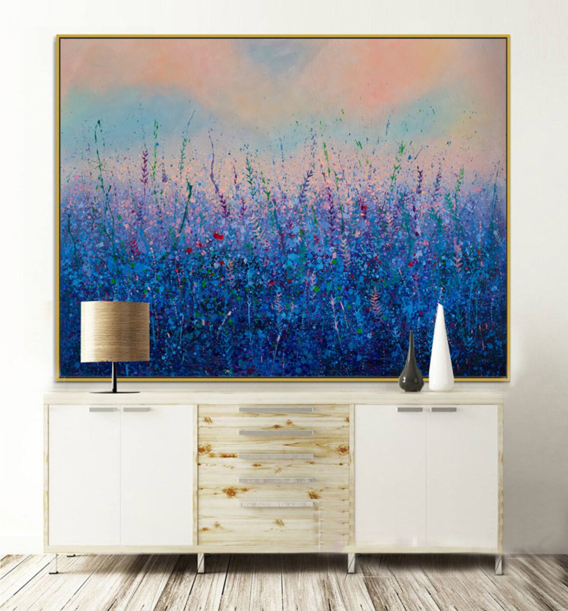 Abstract Flower Paintinglarge Flower Painting Acrylic - Etsy