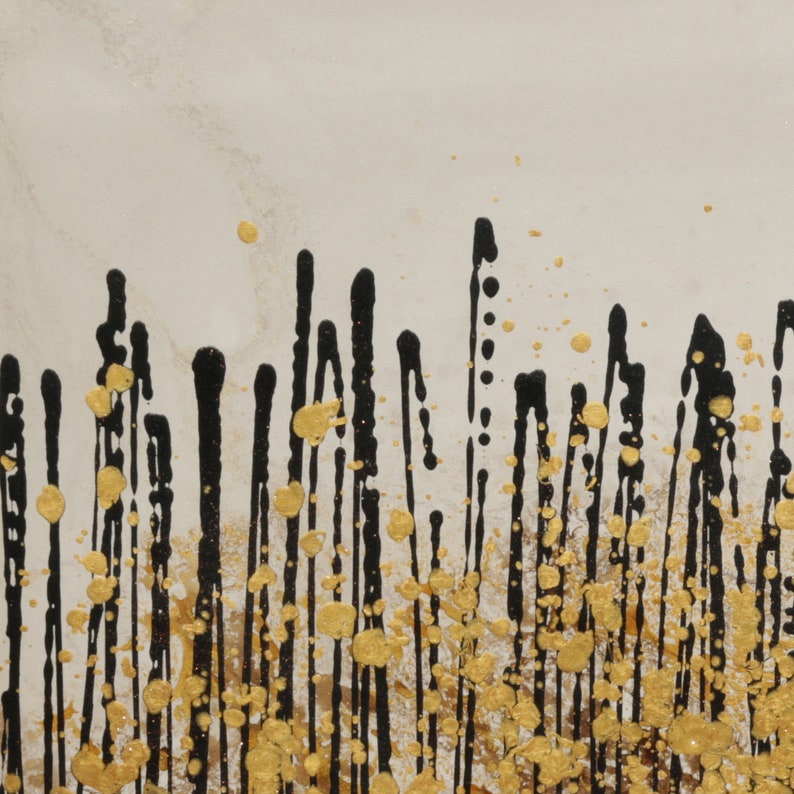 Gold Leaf Painting Gold Abstract Art Modern Landscape Painting - Etsy