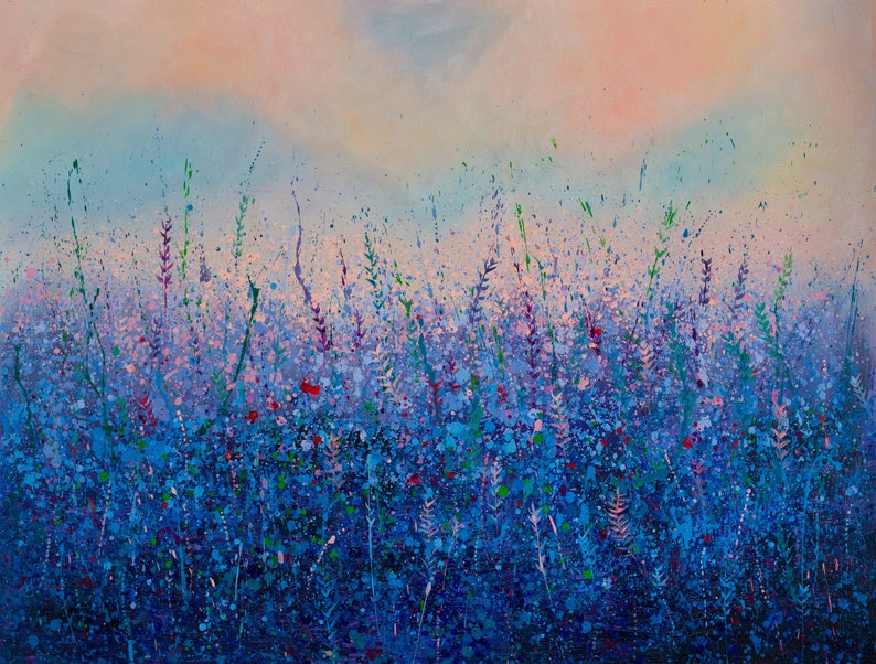 Abstract Flower PaintingLarge Flower Painting Acrylic | Etsy