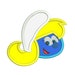 Smurfette Face Applique Design - Etsy