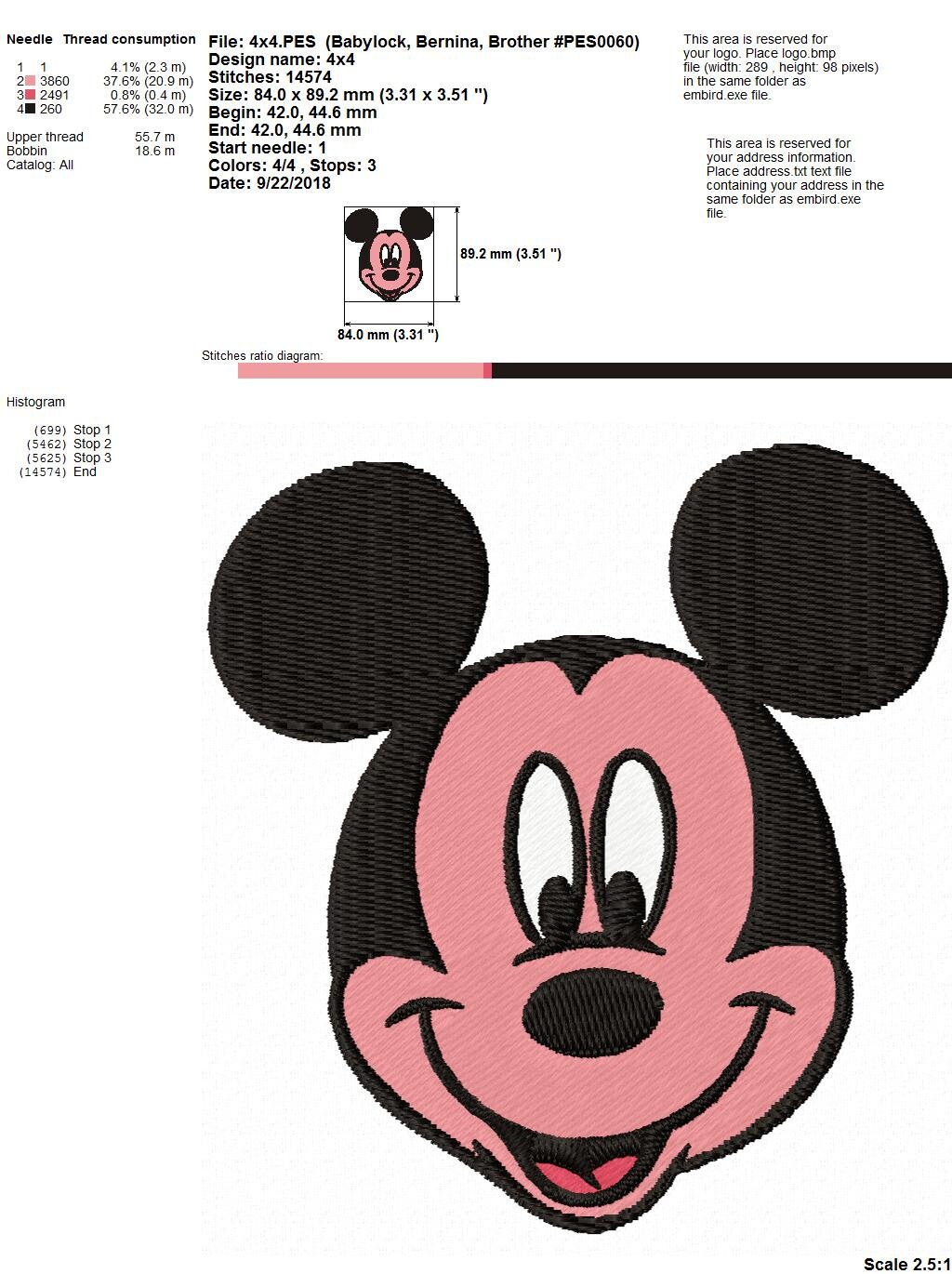 Mickey Mouse Head Embroidery Design - Etsy