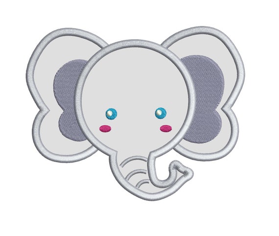 Baby Elephant Applique Design - Etsy