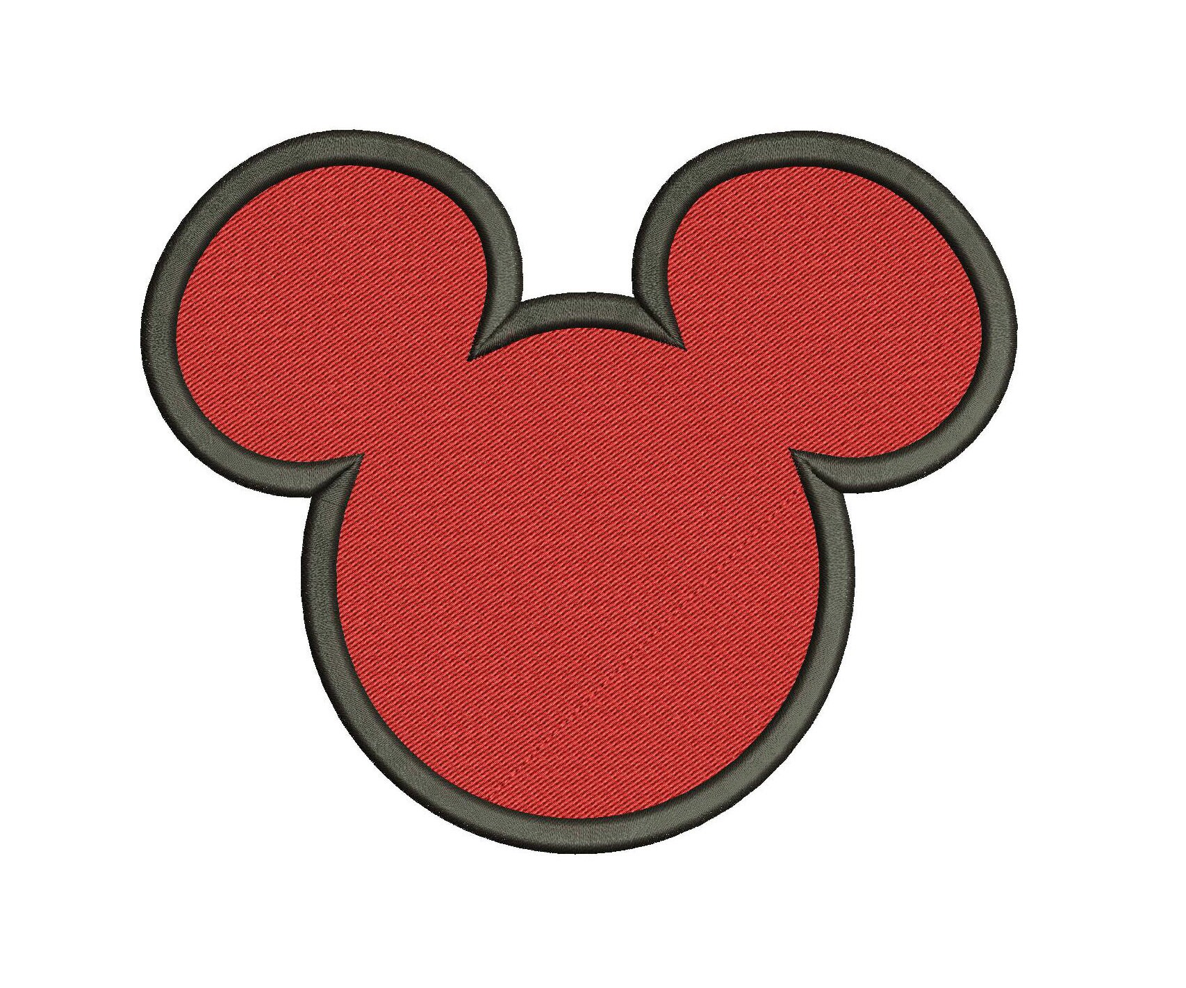 Mickey Orejas Relleno Máquina Bordado Diseño - Etsy España