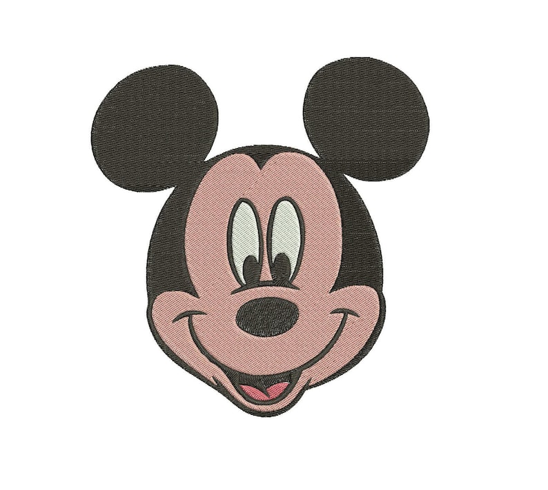 Mickey Mouse Head Embroidery Design - Etsy