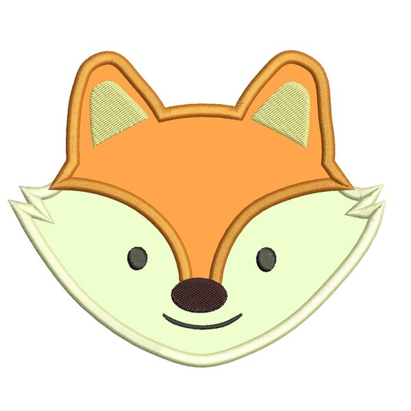 Fox Applique Design - Etsy