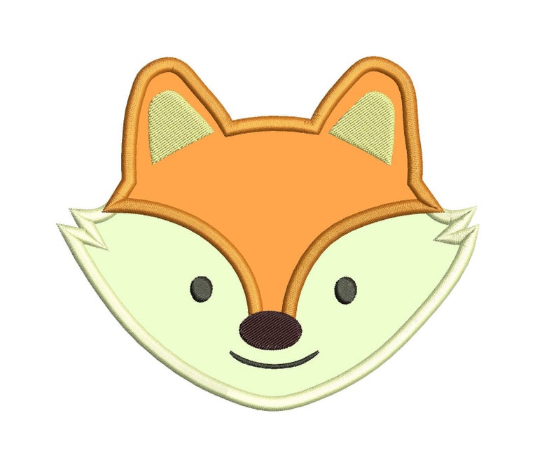 Fox Applique Design Instant DOWNLOAD - Etsy