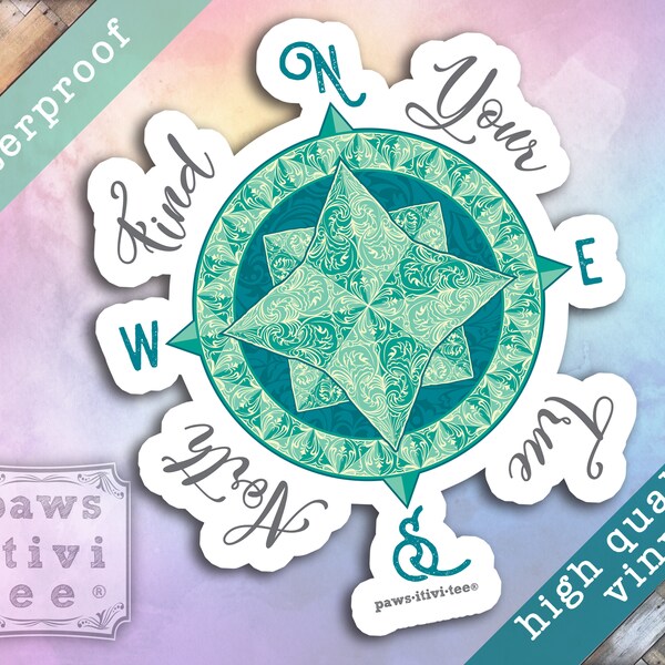 Compass Sticker - Etsy