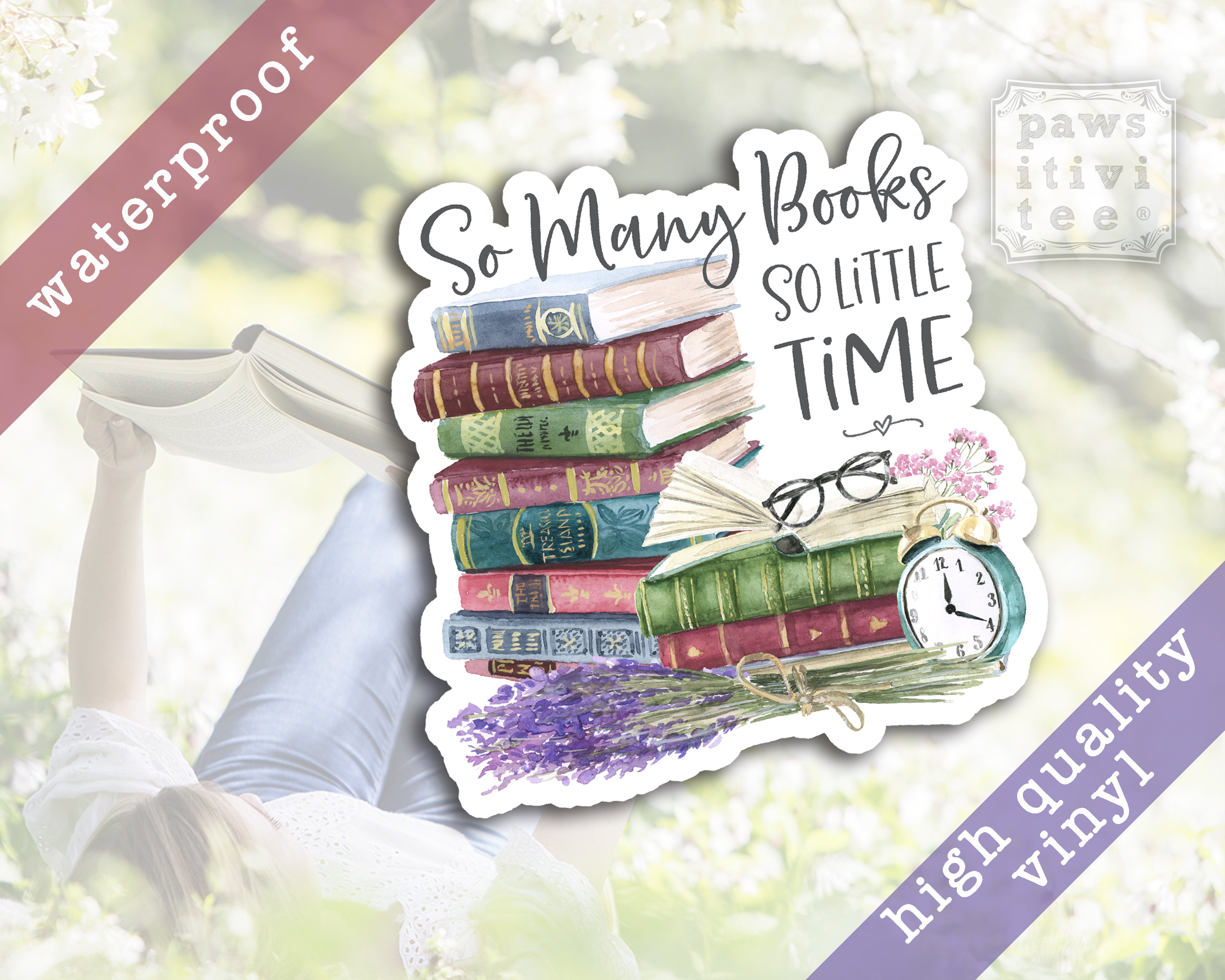 Reading Sticker Vinyl Decal Vinyl Sticker Gift for Reader | Etsy