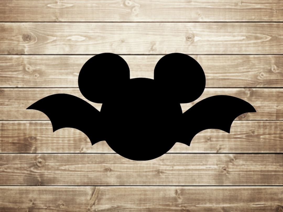 Halloween Mickey Mouse Bat Svg, Cut Files for Cricut Silhouette ...