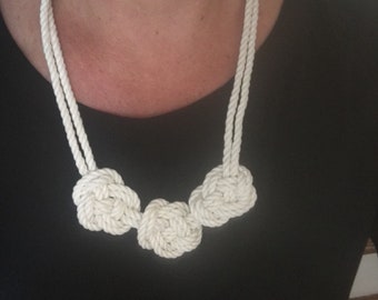 Knot rope necklace | Etsy