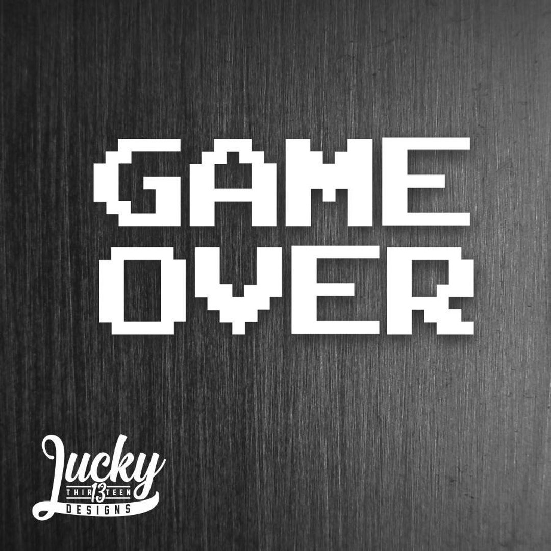 Game Over Retro Game Vinyl Decal - Etsy
