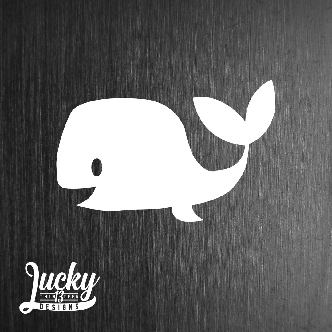 Cute Whale Vinyl Decal, Oracal 651, Handmade - Etsy
