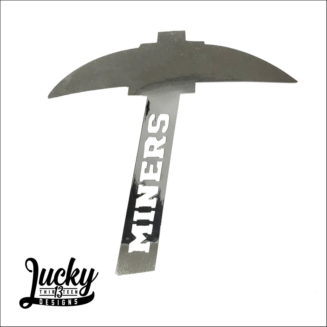 Miners Pick Axe Chrome Vinyl Decal/ Sticker - Etsy