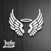 Angel Wings With Gold Halo Decal Sticker - Etsy