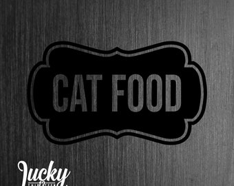 Cat Food Decal - Etsy
