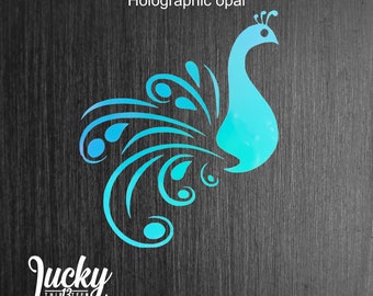 Peacock Vinyl Car Decal - Etsy