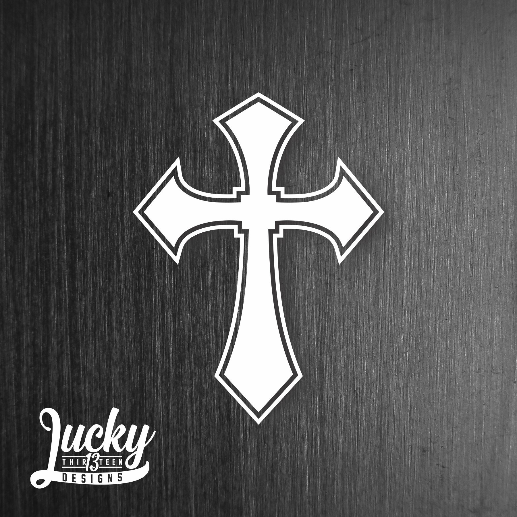 Cross Vinyl Decal - Etsy