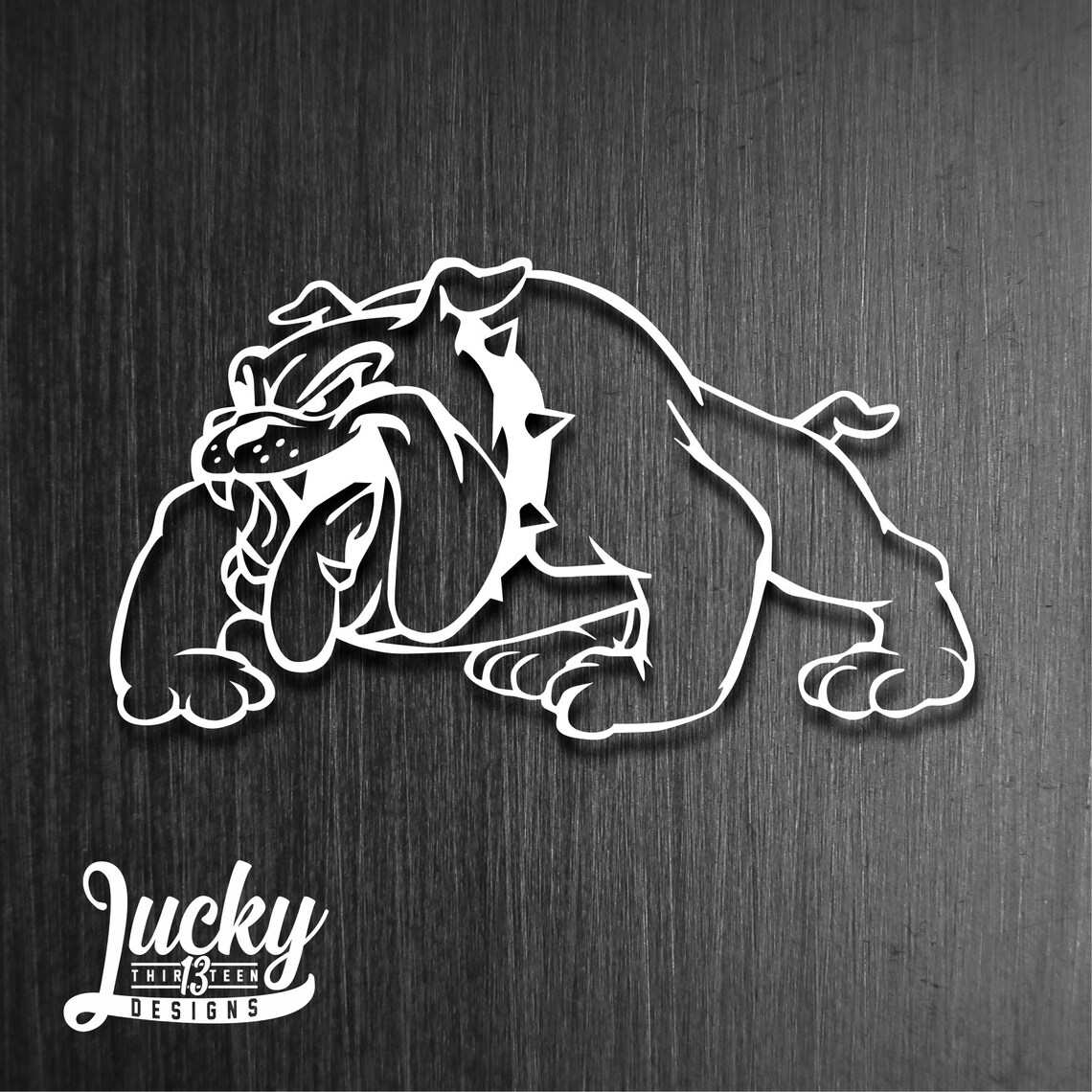 Full Body Bulldog Vinyl Decal - Etsy