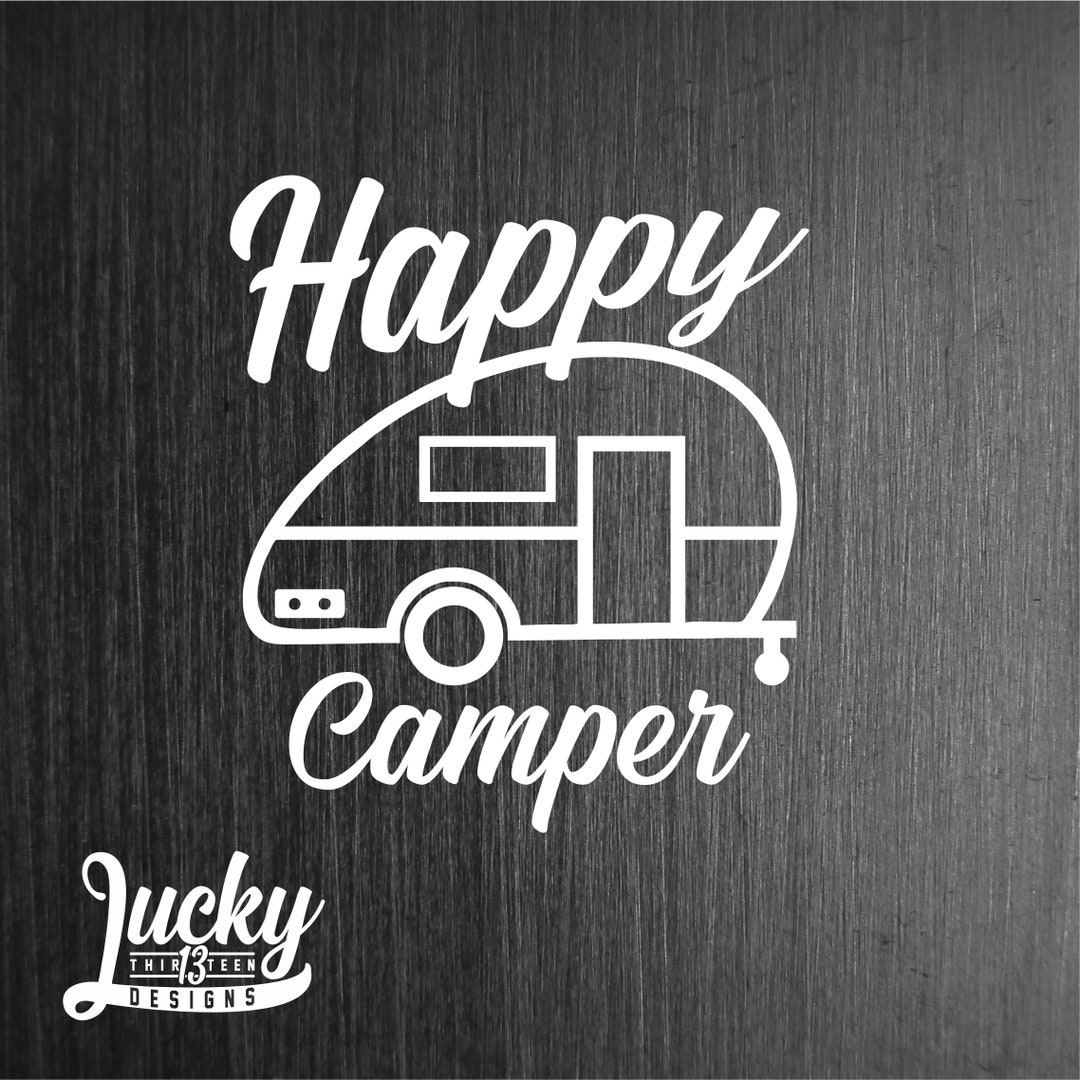 Happy Camper Vinyl Decal - Etsy