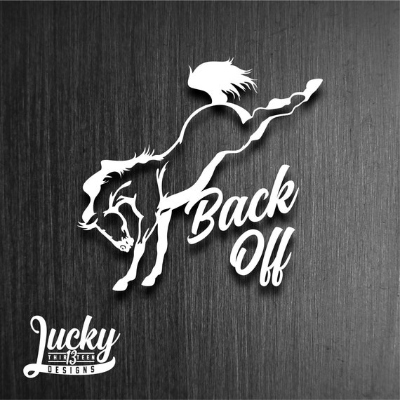 Horse back off Vinyl decal | Etsy