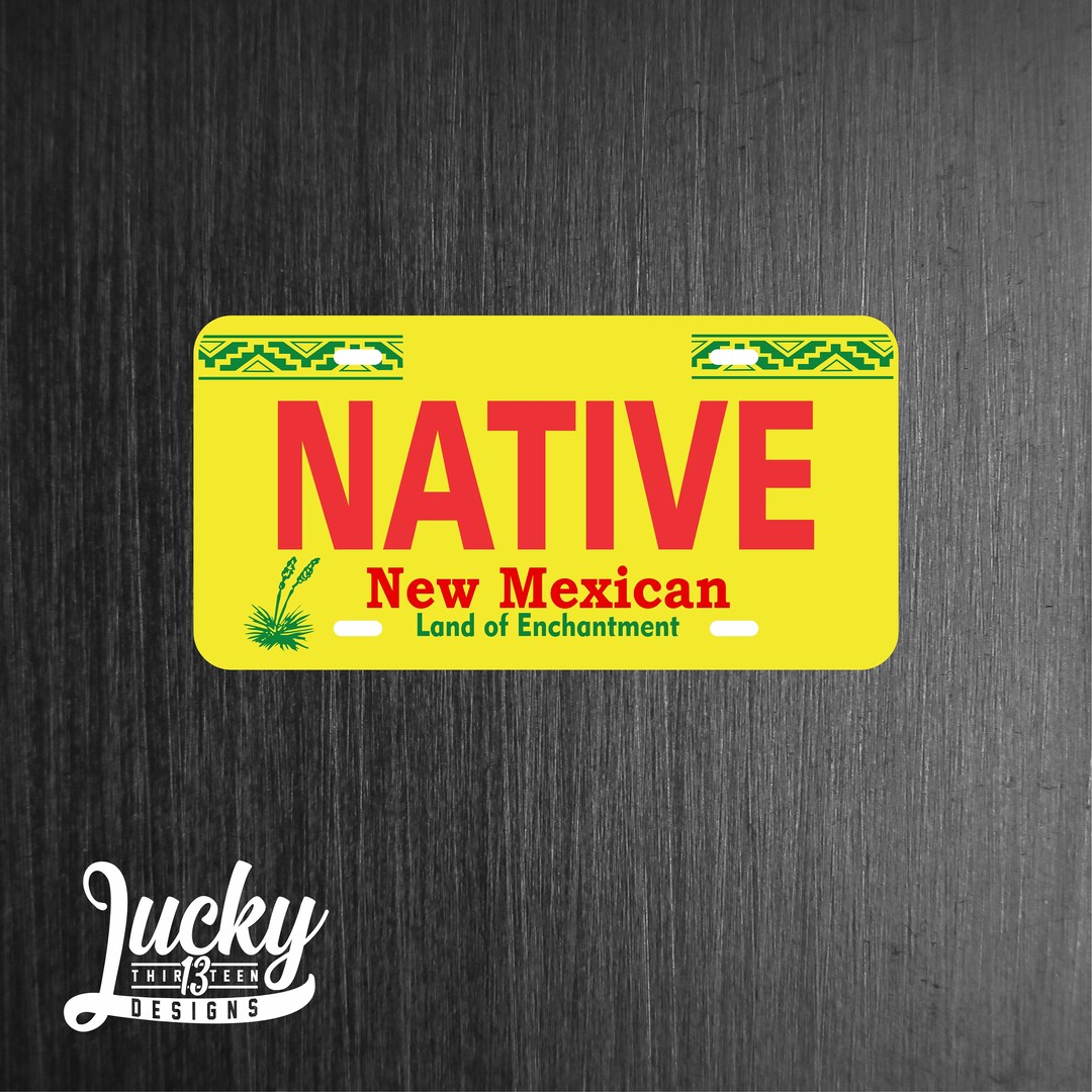 Native New Mexican License Plate Vinyl Sticker - Etsy