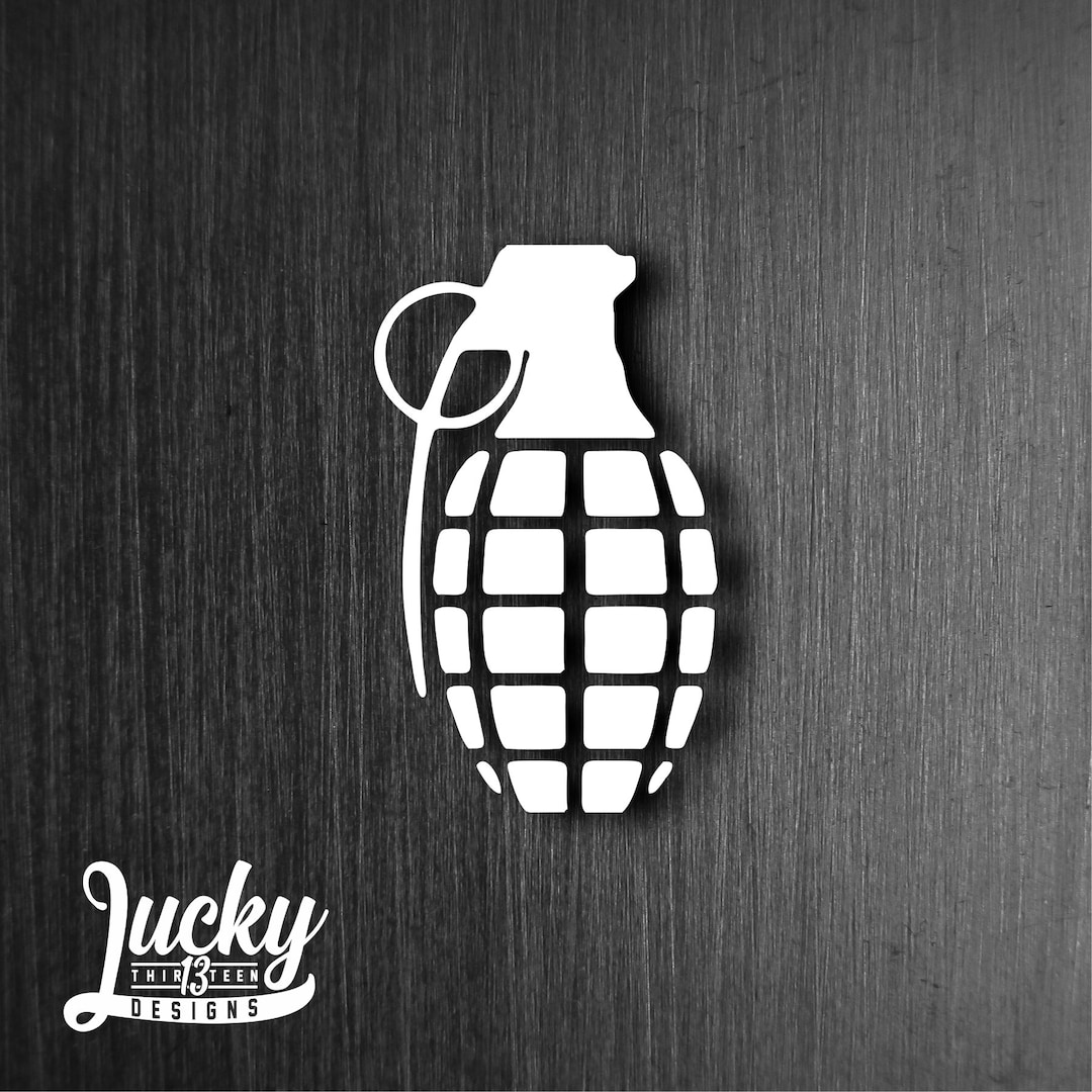 Hand Grenade Vinyl Decal - Etsy