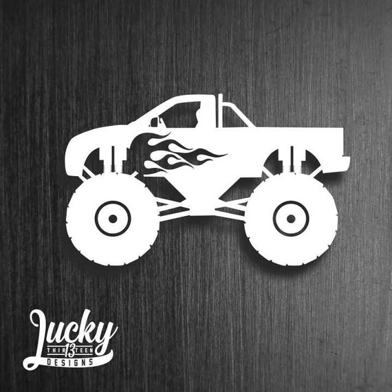 Monster Truck Vinyl Decal - Etsy