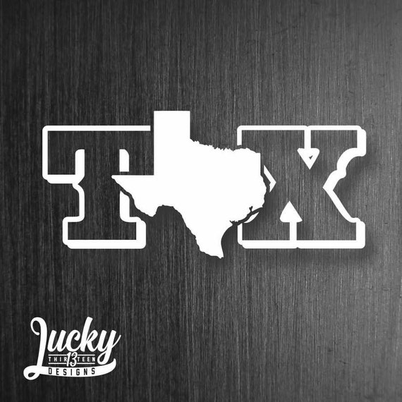 TX Texas Vinyl Decal - Etsy