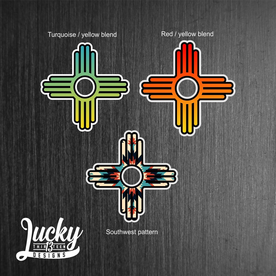 Muti Color Zia Vinyl Decal - Etsy