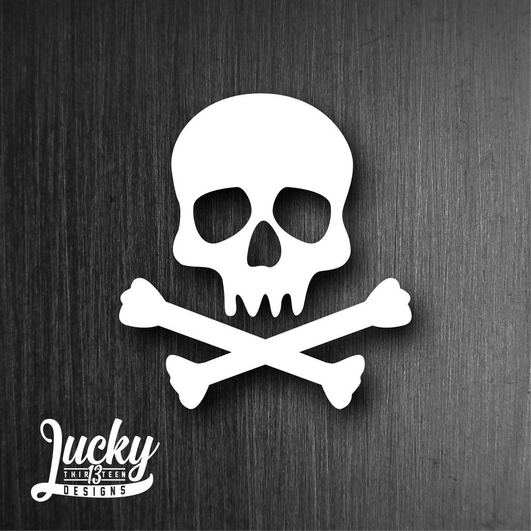 Skull and Crossbones Vinyl Decal - Etsy
