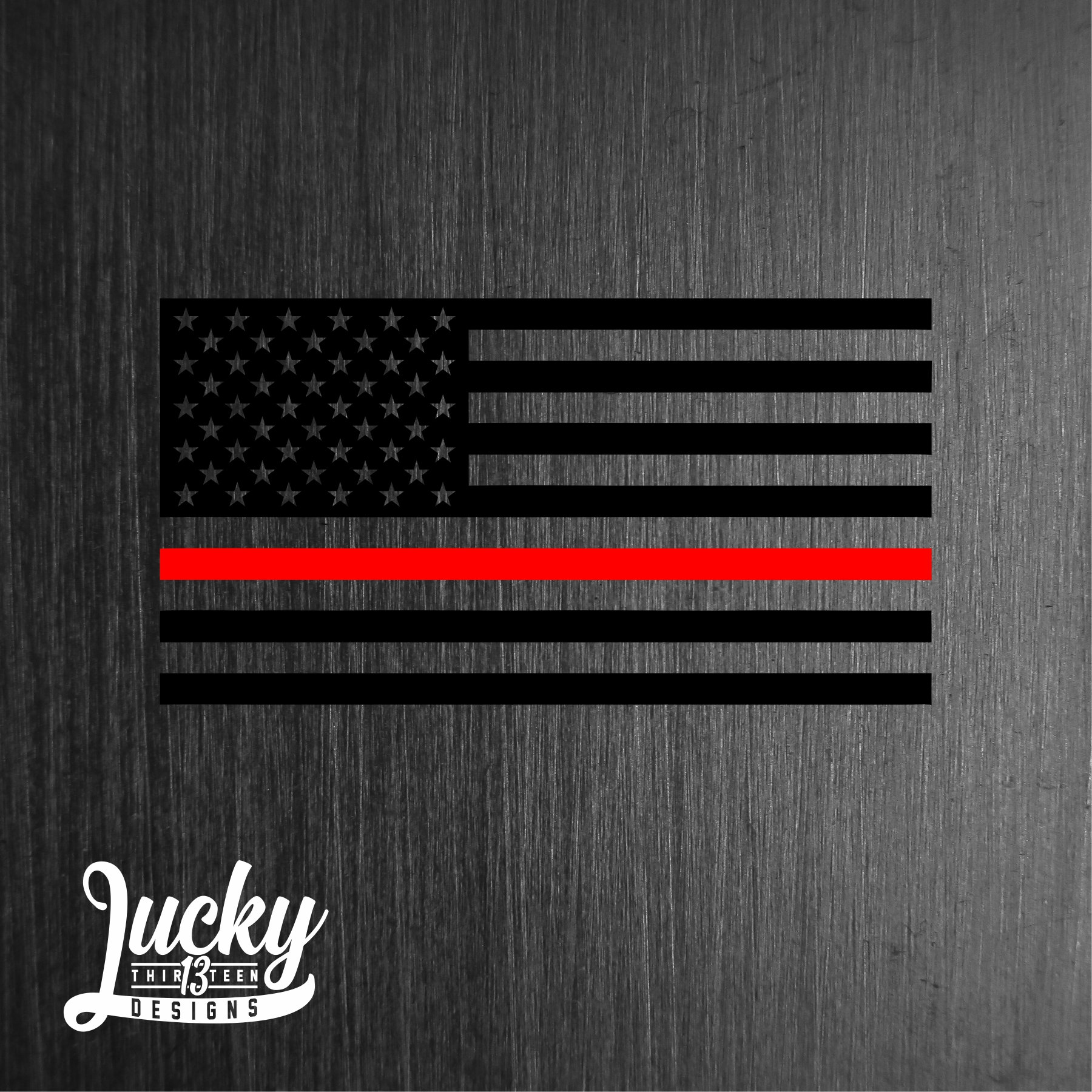Thin Red Line / Firefighter Decal - Etsy