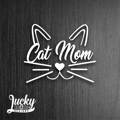 Cat Heart Vinyl Decal - Etsy
