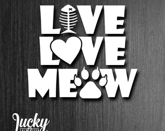 Meow Decal - Etsy