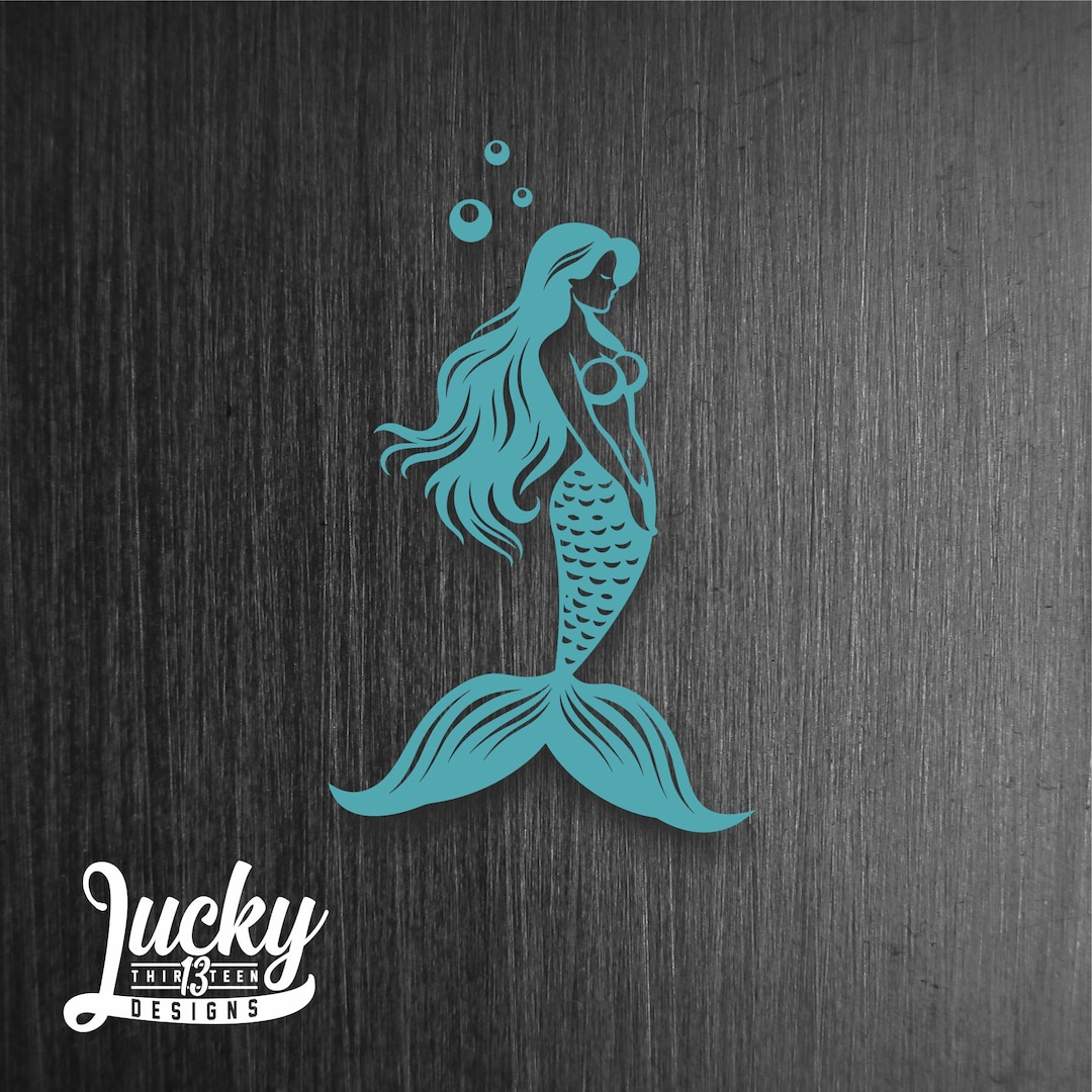 Mermaid Vinyl Decal - Etsy