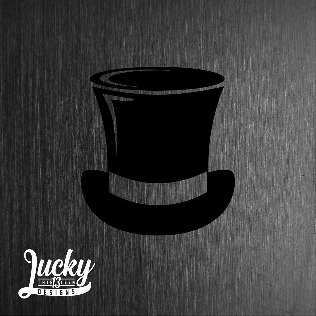 Top Hat Vinyl Decal - Etsy