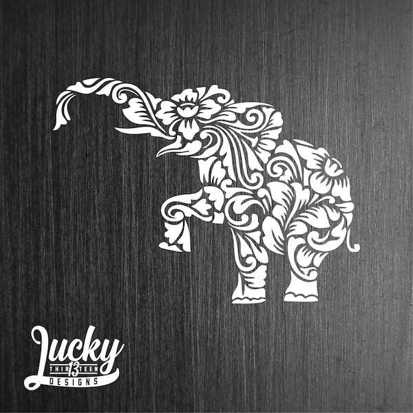 Elephant Car Decal - Etsy