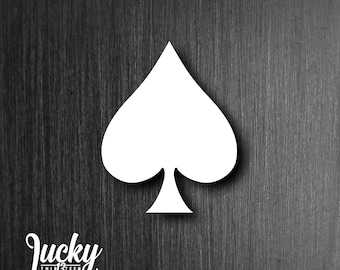 13 SPADE MOTORCYCLE Decal Sticker Vinyl Ace of Spades Retro Biker ...