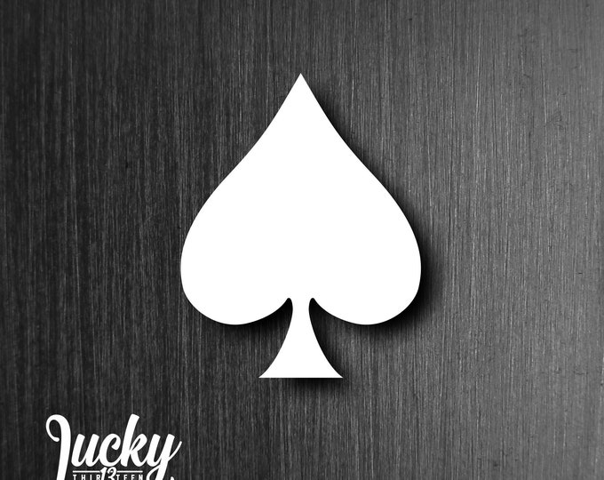 Spade Symbol PICK COLOR Poker Vinyl Decal Sticker for Laptop/car/truck ...