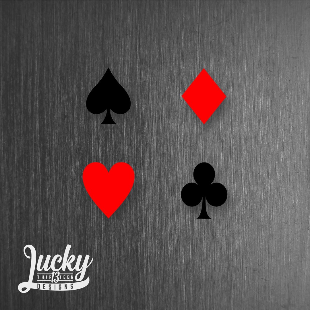 Playing Card Suites Set Vinyl Decals - Etsy