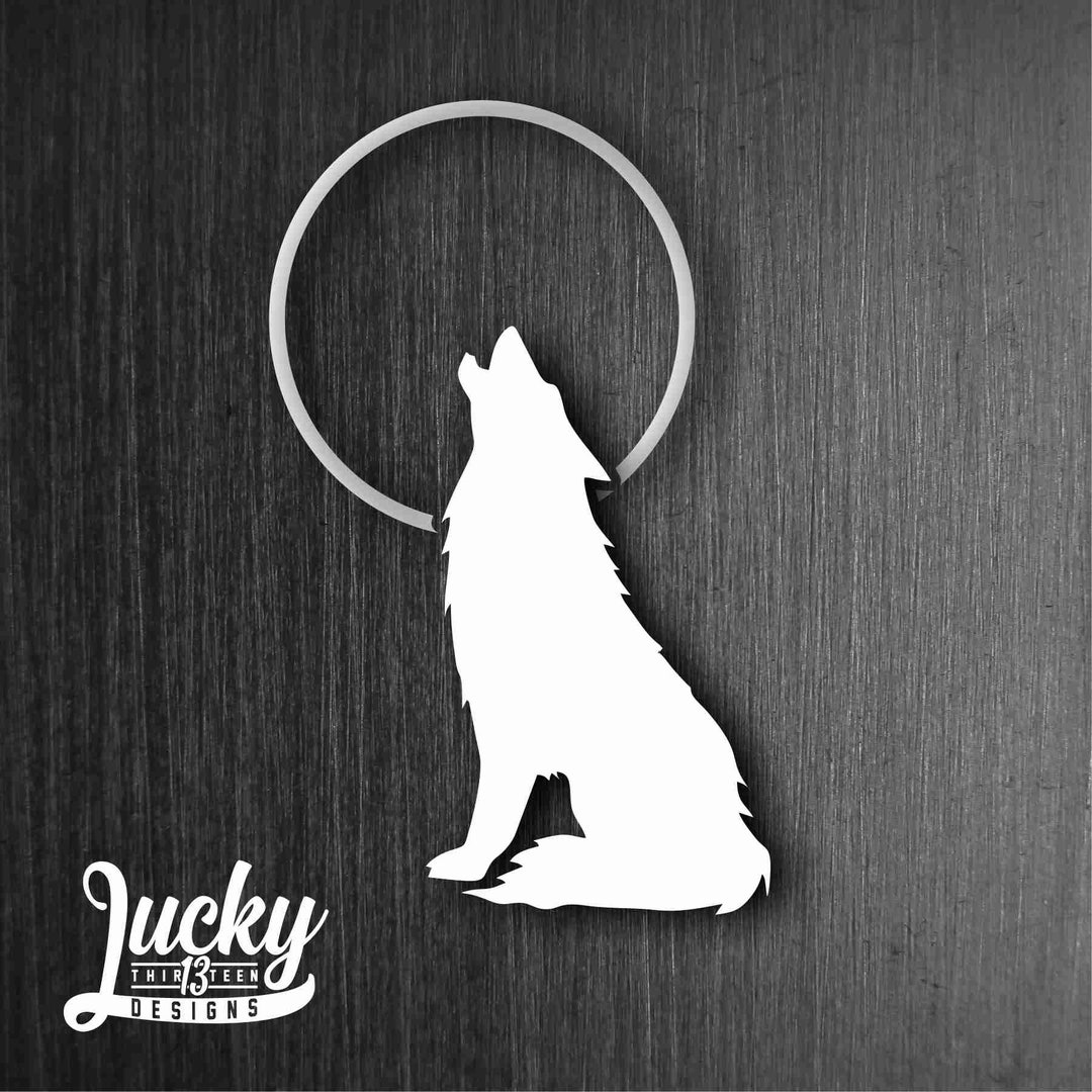 Wolf Howling at Moon Vinyl Decal Sticker - Etsy