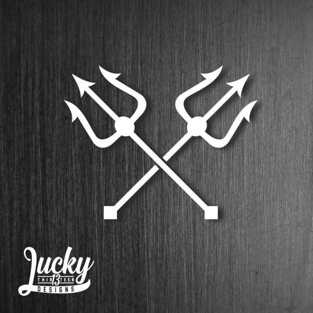 Crossed Trident Decal - Etsy
