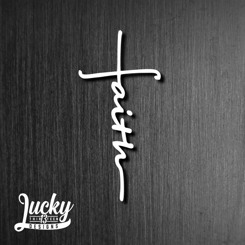 Faith Cross Vinyl Decal - Etsy
