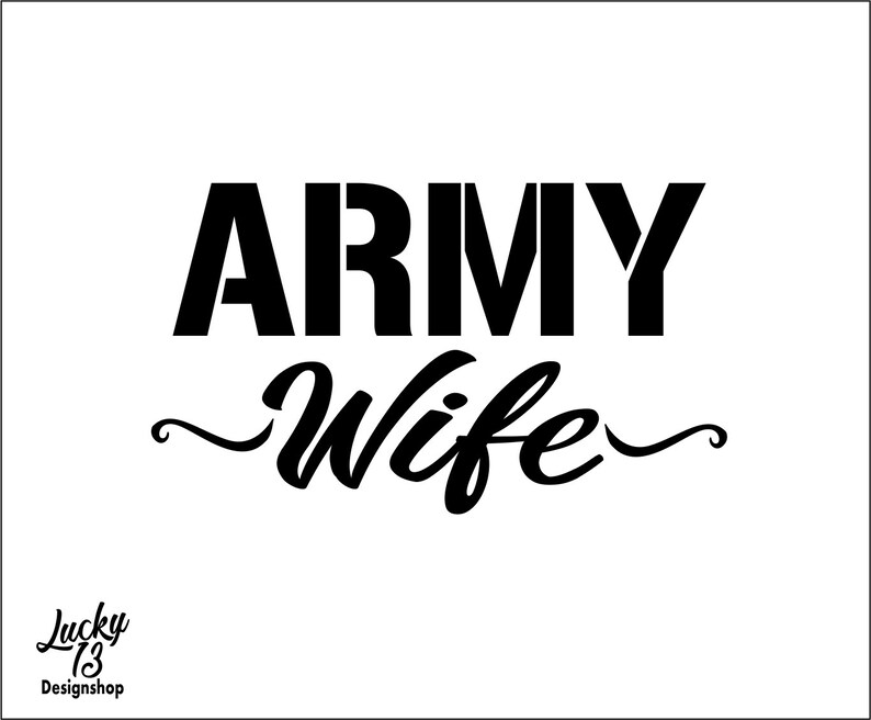 Army Wife Decal Vinyl Sticker Etsy