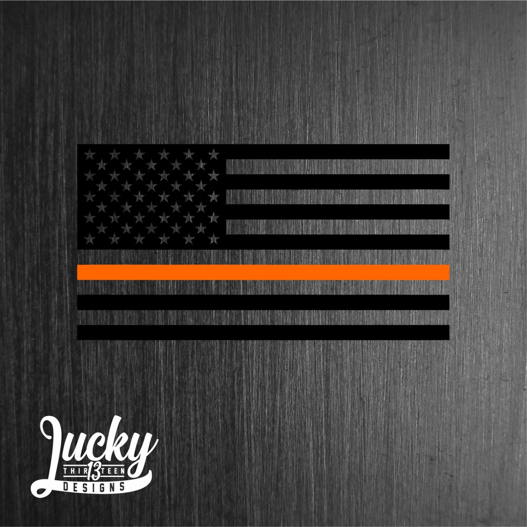 Thin Orange Line Vinyl Decal - Etsy