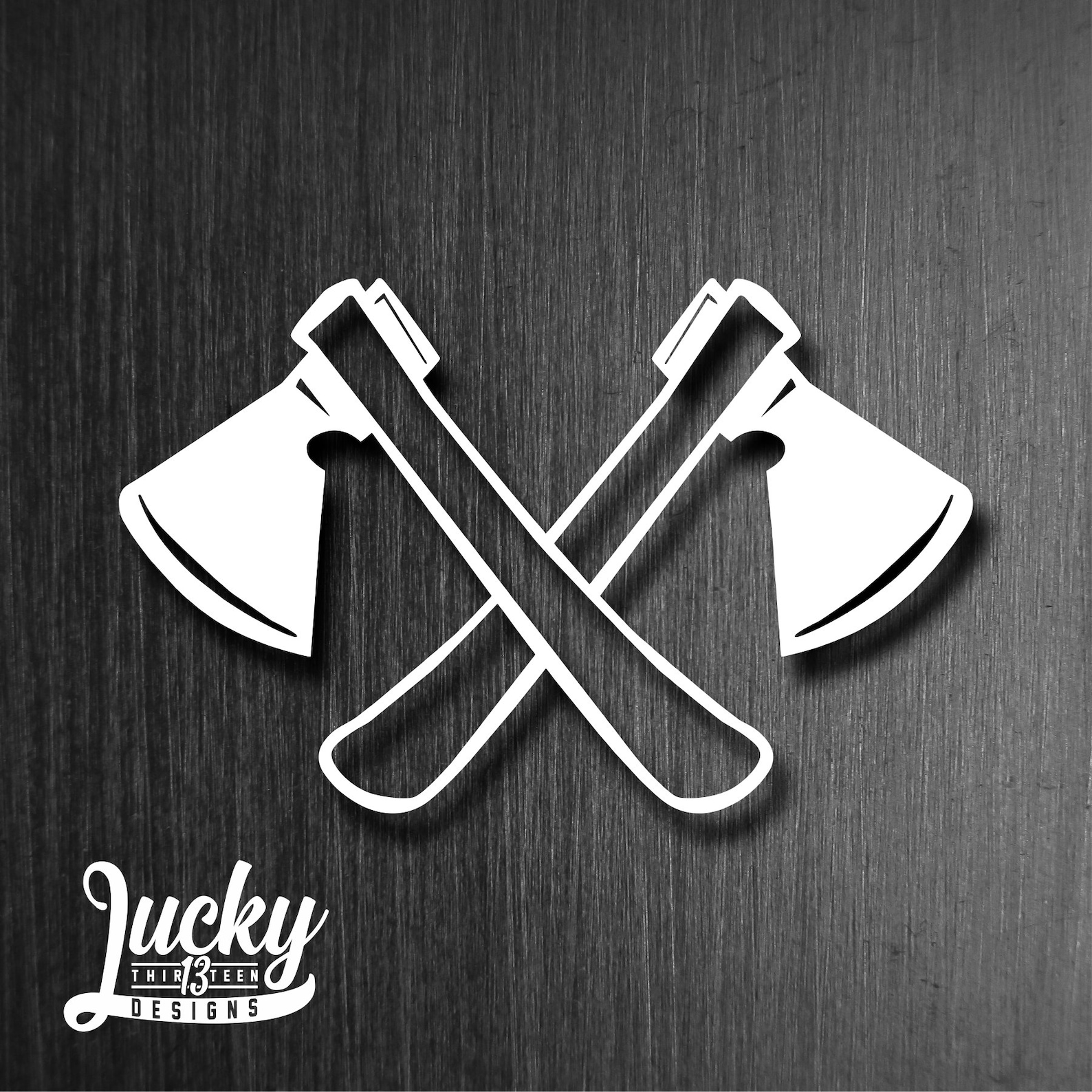 Crossed Hand Axes Vinyl Decal - Etsy