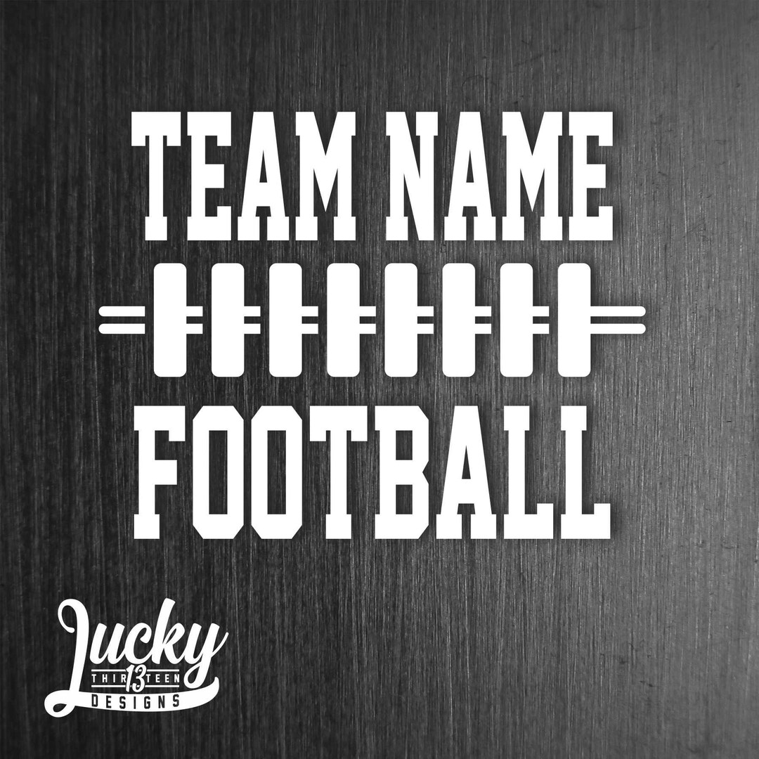 Custom Name Football Laces Decal - Etsy
