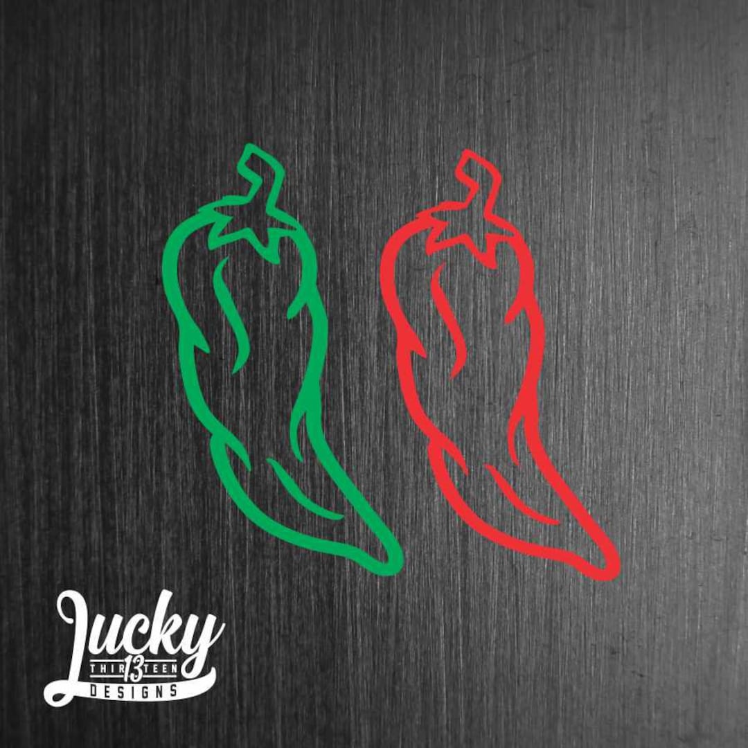 Red or Green Chile Vinyl Decal - Etsy